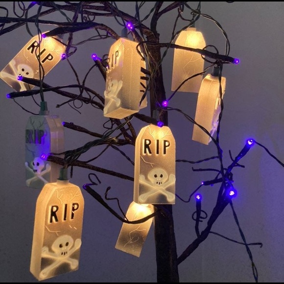 Gemmy | Holiday | Vintage Rare Halloween Tombstone Blow Mold String ...